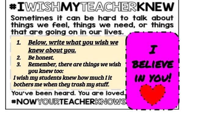 Dr. Riina's One Good Thing: What I wish my teacher knew.