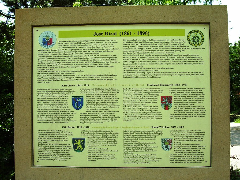 Adventures in Life: Me and Dr. Jose Rizal in Wilhemsfeld, Germany