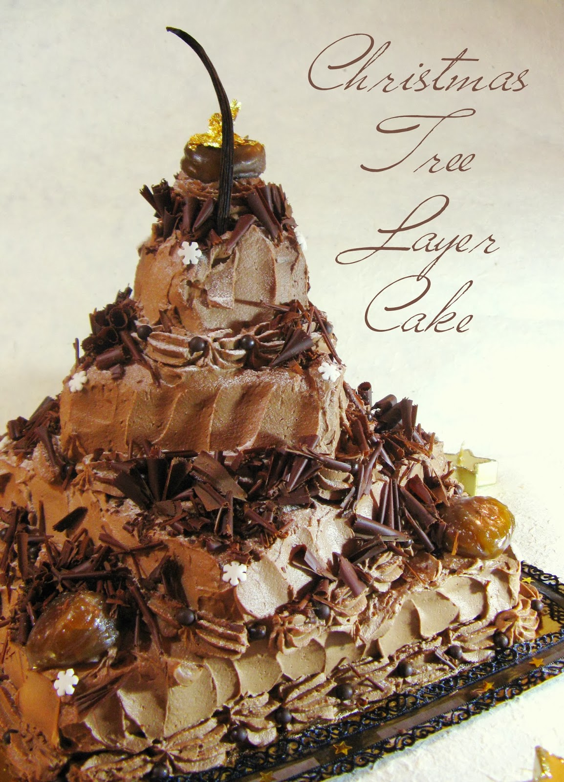 J'en reprendrai bien un bout...: Christmas Tree Layer Cake