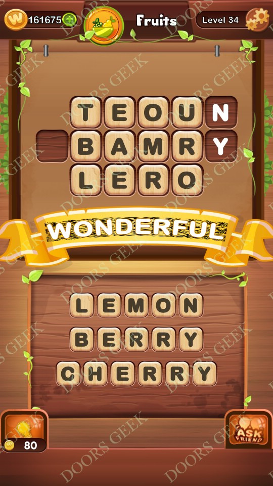 Word Bright Level 34 Answers ~ Doors Geek