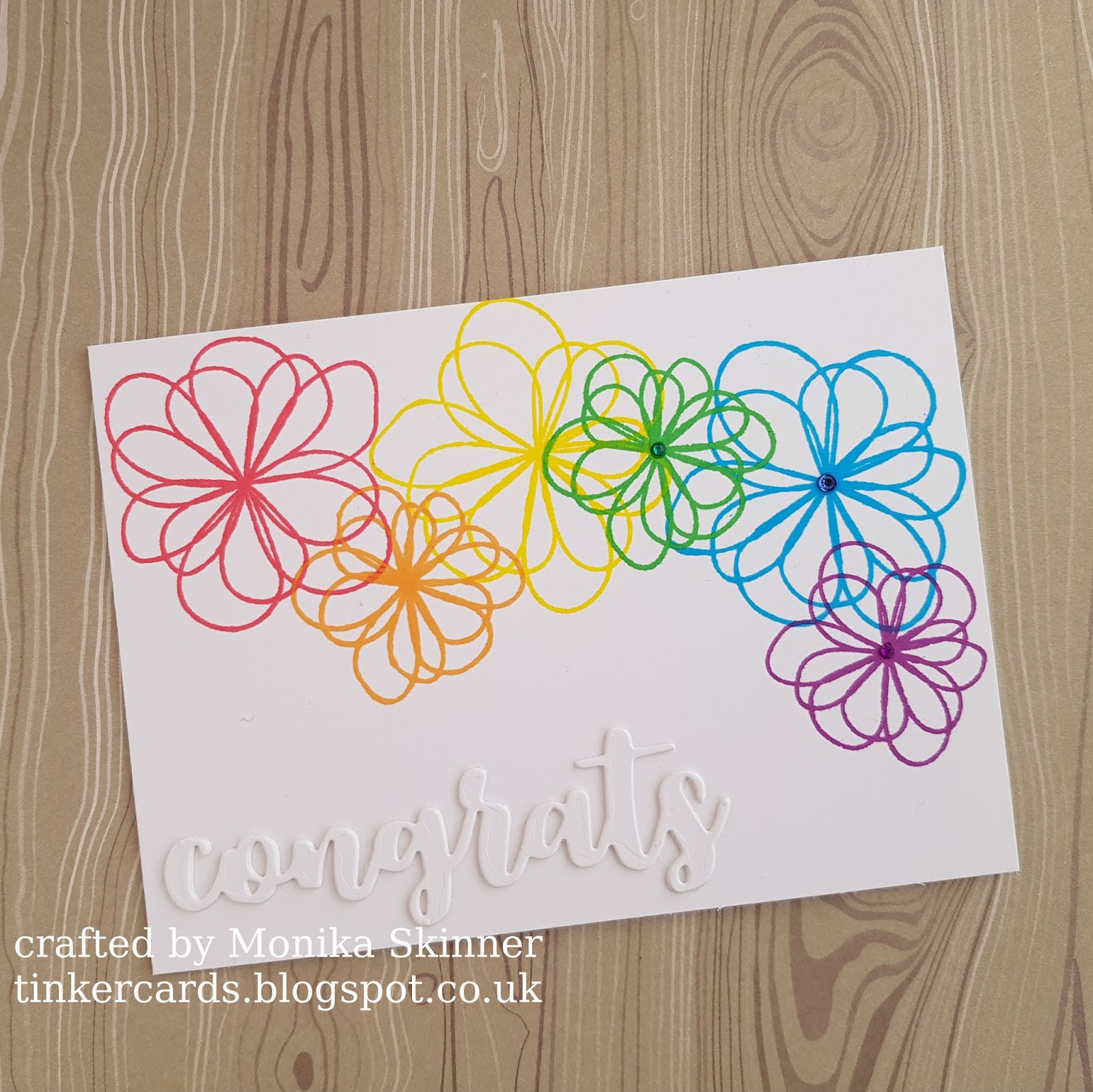 TinkerCards Designs: Rainbow Florals