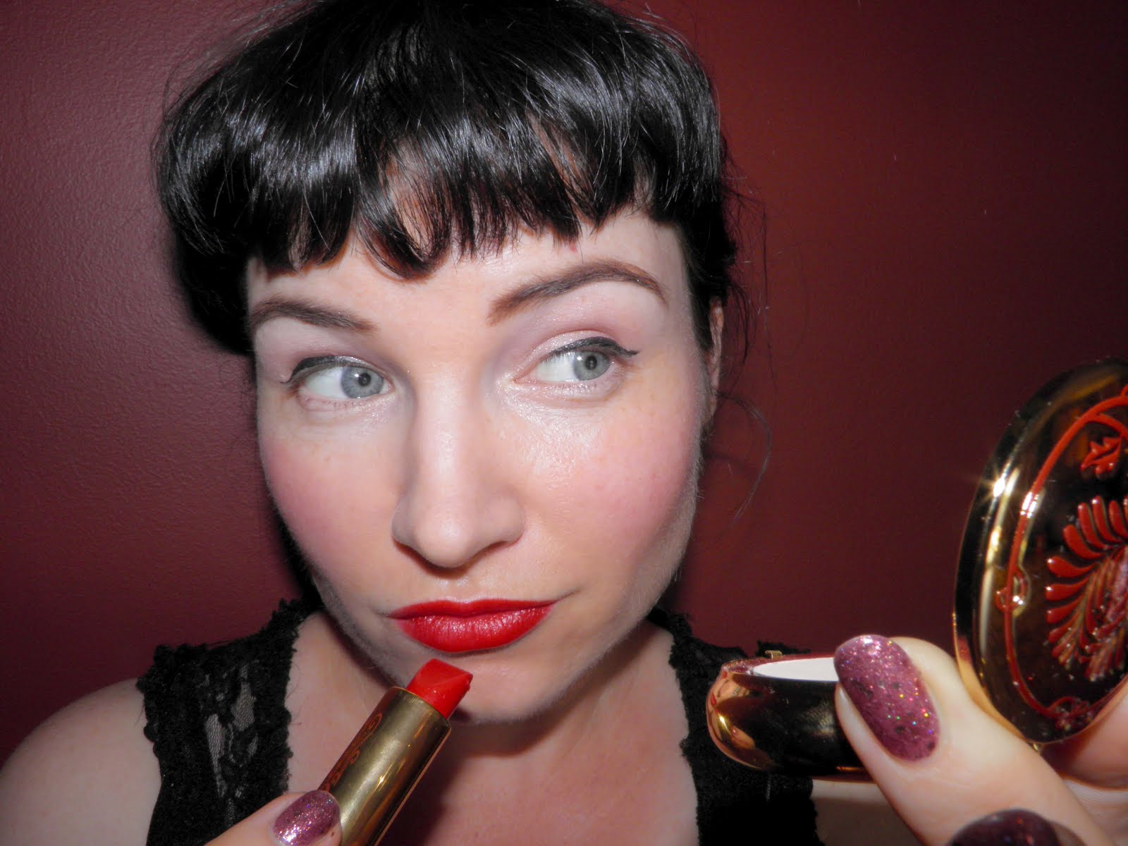 Vintage Musings Of A Modern Pinup: Besame Red Hot Red Lipstick & Powder ...