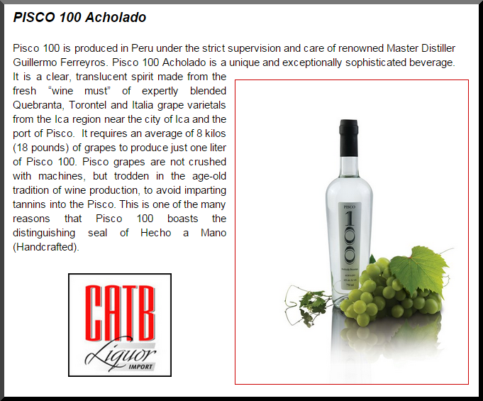 CATB LIQUOR IMPORT: Products