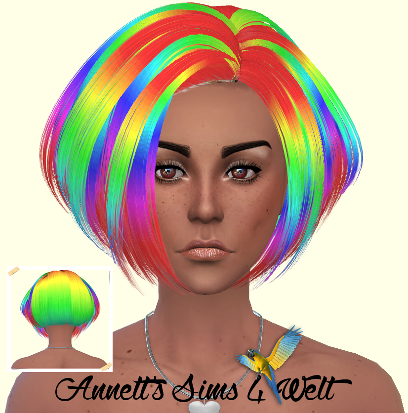 Annett's Sims 4 Welt: Recolors Hair - Rainbow