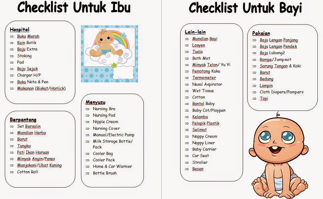 Qaseh Thasya: Checklist Untuk Menyambut Baby Baru......3rd one