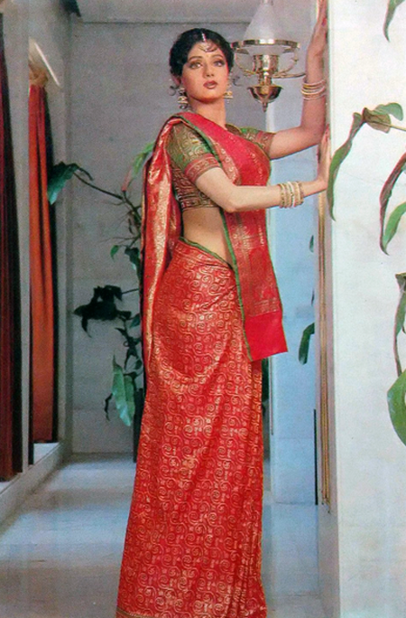 Sridevi: Sridevi's bridal look in Chandni (1989): The stunning red saree