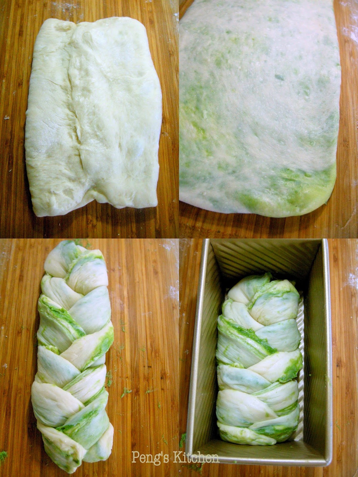 Peng's Kitchen: Matcha Marble Bread Loaf