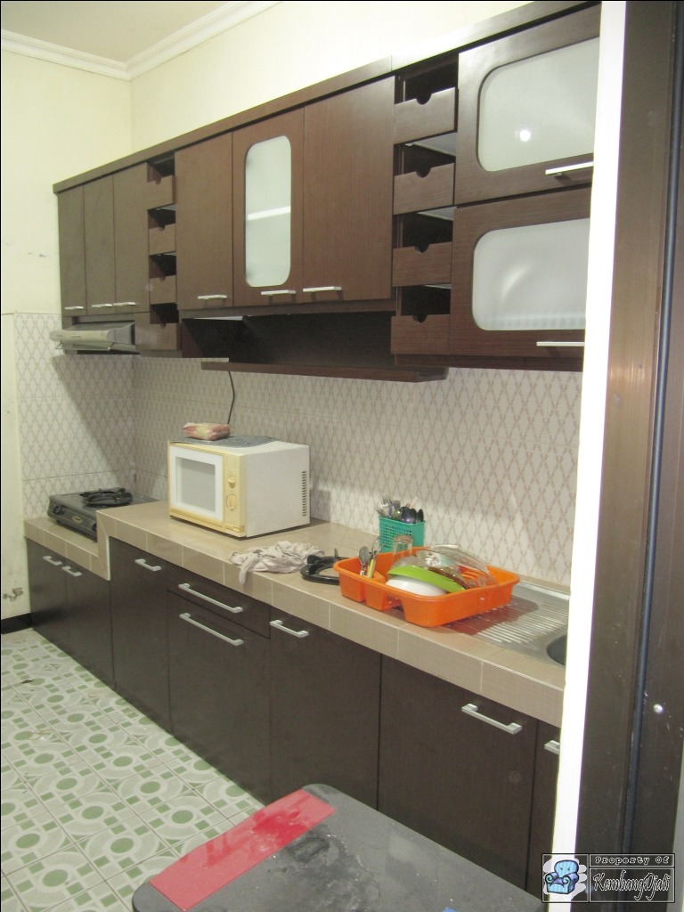 Kitchen Set Lurus Warna Kayu - Furniture Semarang | Kitchen Set Semarang