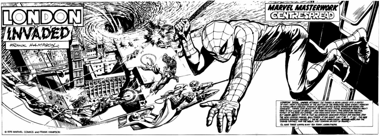 CRIVENS! COMICS & STUFF!: FRANK HAMPSON'S MARVEL CENTRE-SPREADS FROM ...