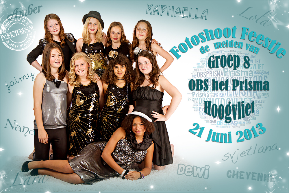in2pictures.nl fotografie: Fotoshoot Feestje Groep 8 OBS het Prisma
