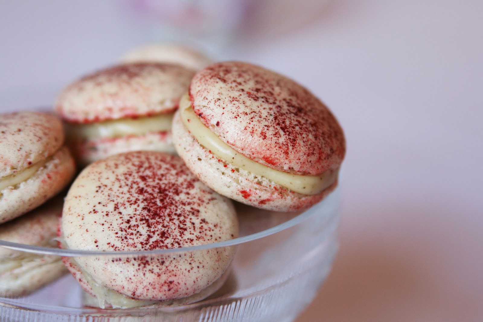 White Chocolate and Raspberry Macarons