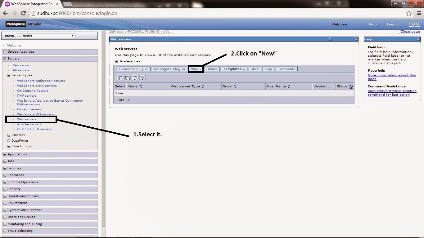 IBM WebSphere Application Server: creating unmanaged node for IBM HTTP ...