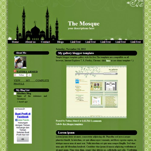 Top 5 Islamic Blogger Templates - Template Blog Nuansa Islami | PANDUAN ...