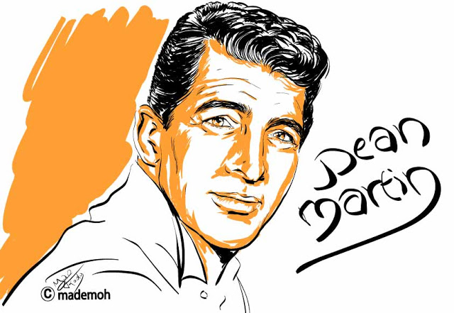 ilovedinomartin: Dean Martin Portrait illustration two color versions ...