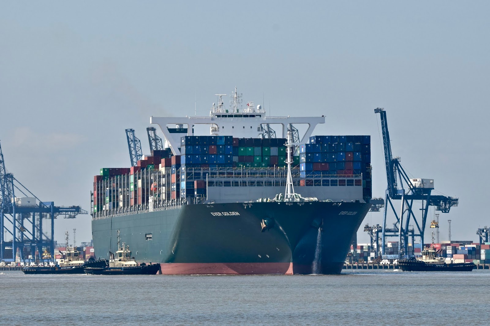 Evergreen's largest and newest vessel, Ever Golden arrives to ...