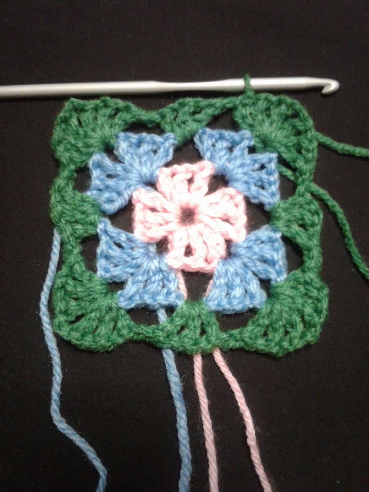 Miles Crochet Creation: Shell Granny Square