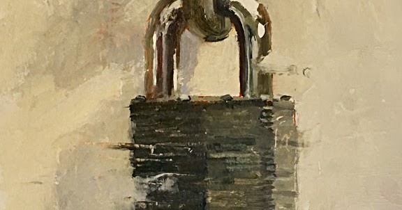 Daily Painting: Lock and Chain 5x10
