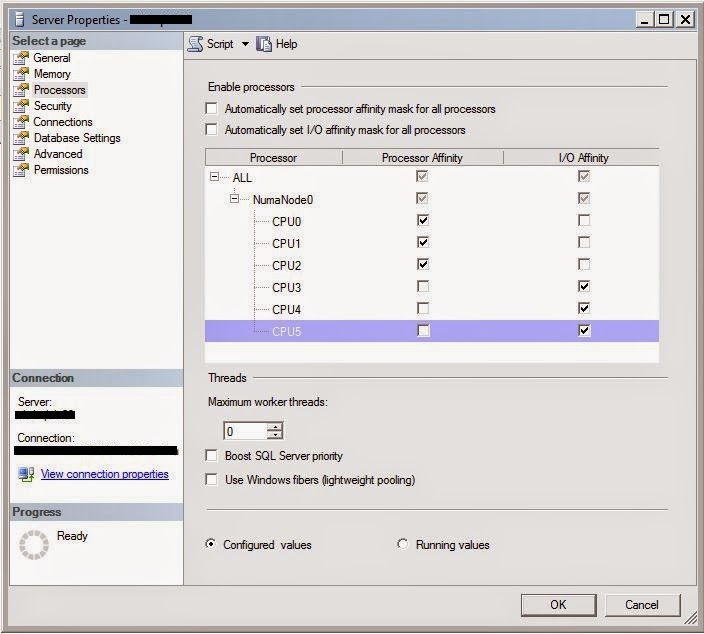 SQL Server - Processor Settings - Part 2 - Processor affinity mask and others