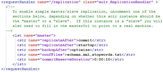 Sitecore setup using Solr master/slave index replication