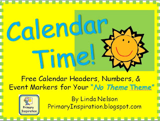 Classroom Freebies Too: Calendar Headers, Dates, & Holiday Set