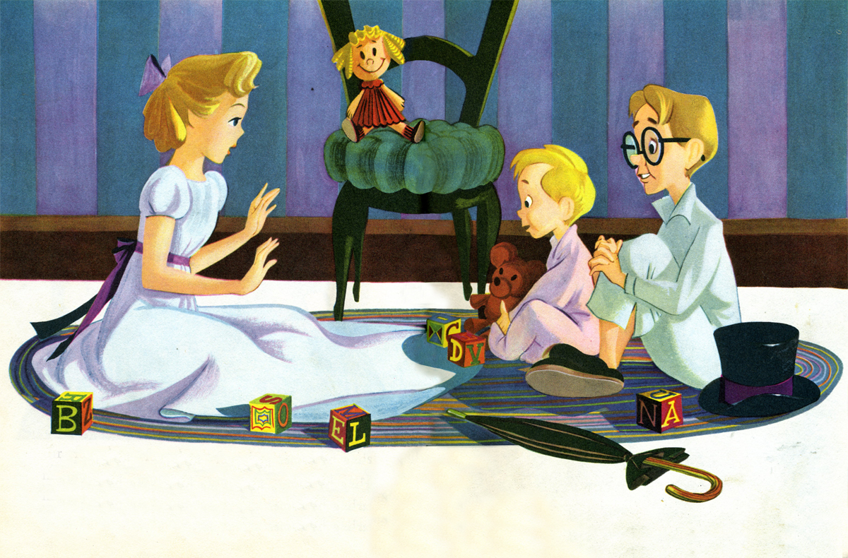 Eyvind Earle Art Gallery: Eyvind Early Peter Pan and Wendy little ...