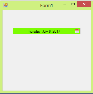 Custom DateTimePicker Control With Background Color And Icon In Windows Forms