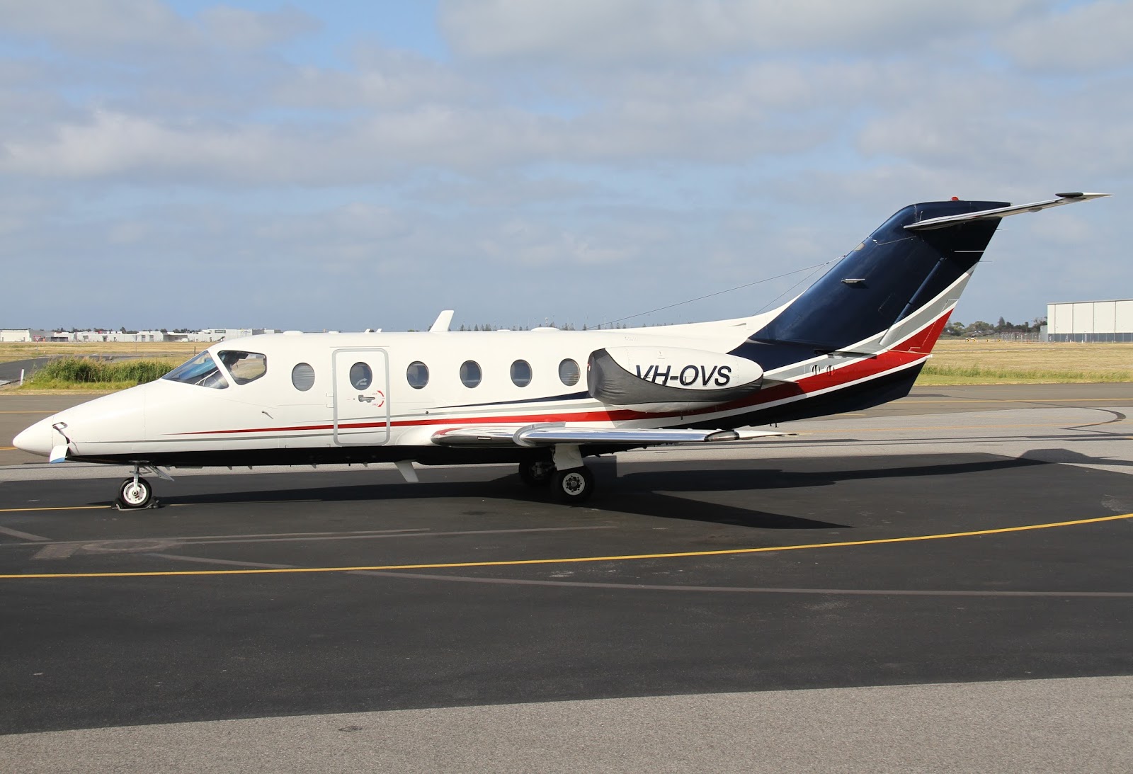 Adelaide Airport Movements: Careflight Nextant 400 VH-OVS (1st Visit)