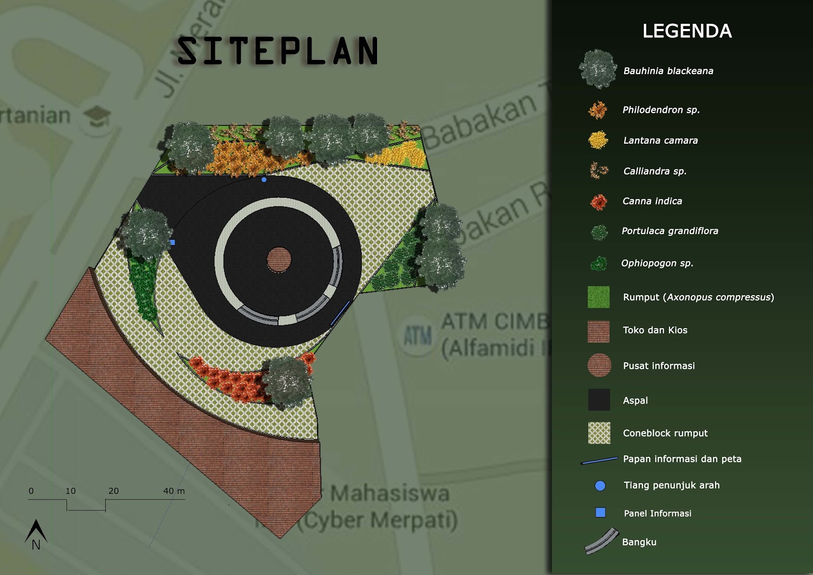 Desain Lanskap: Maps Themed Plaza