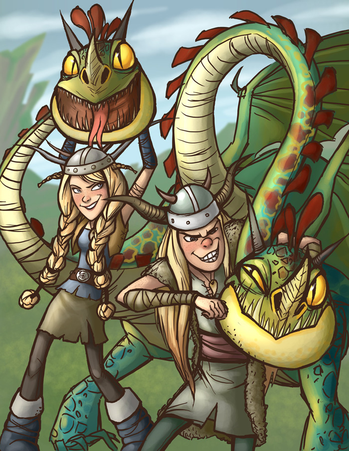 Nothing But Fan Art Here: Ruffnut and Tuffnut by ArtNerdEm