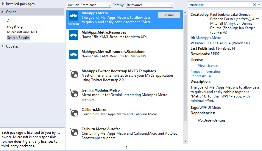 Talk code to me: How to use MahApps.Metro