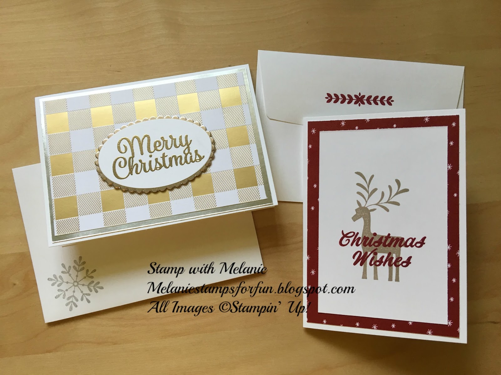 Stamp With Melanie: Christmas Notecards, Part One