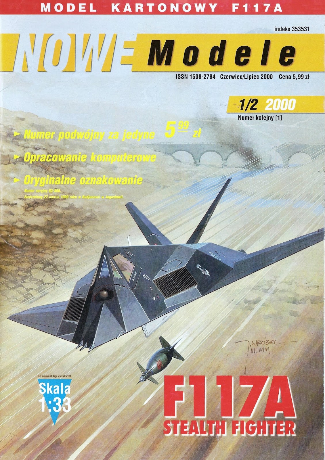 Vegas Papercraft Military: f-117a stealth fighter