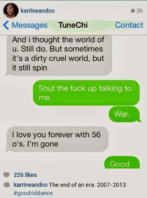 One of Lil Wayne's girlfriends releases his text messages online ...