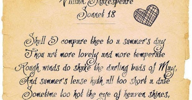 Sonnet 18 by William Shakespeare