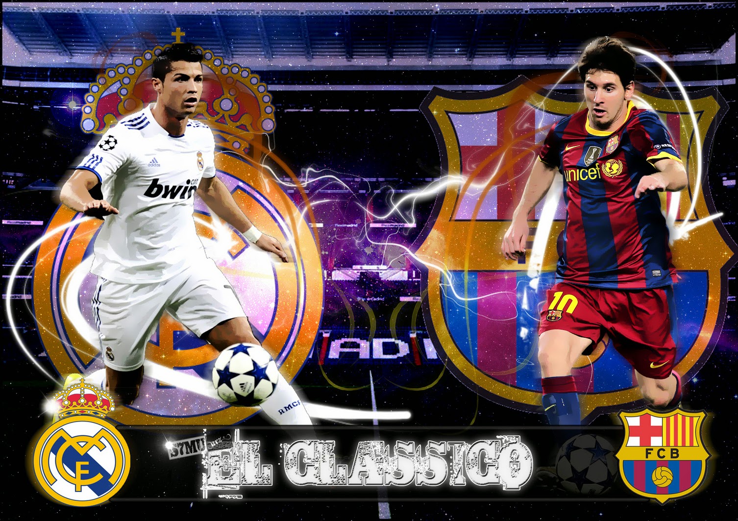 Koleksi Wallpaper El Clasico Lionel Messi vs Ronaldo CR7 | Kumpulan ...