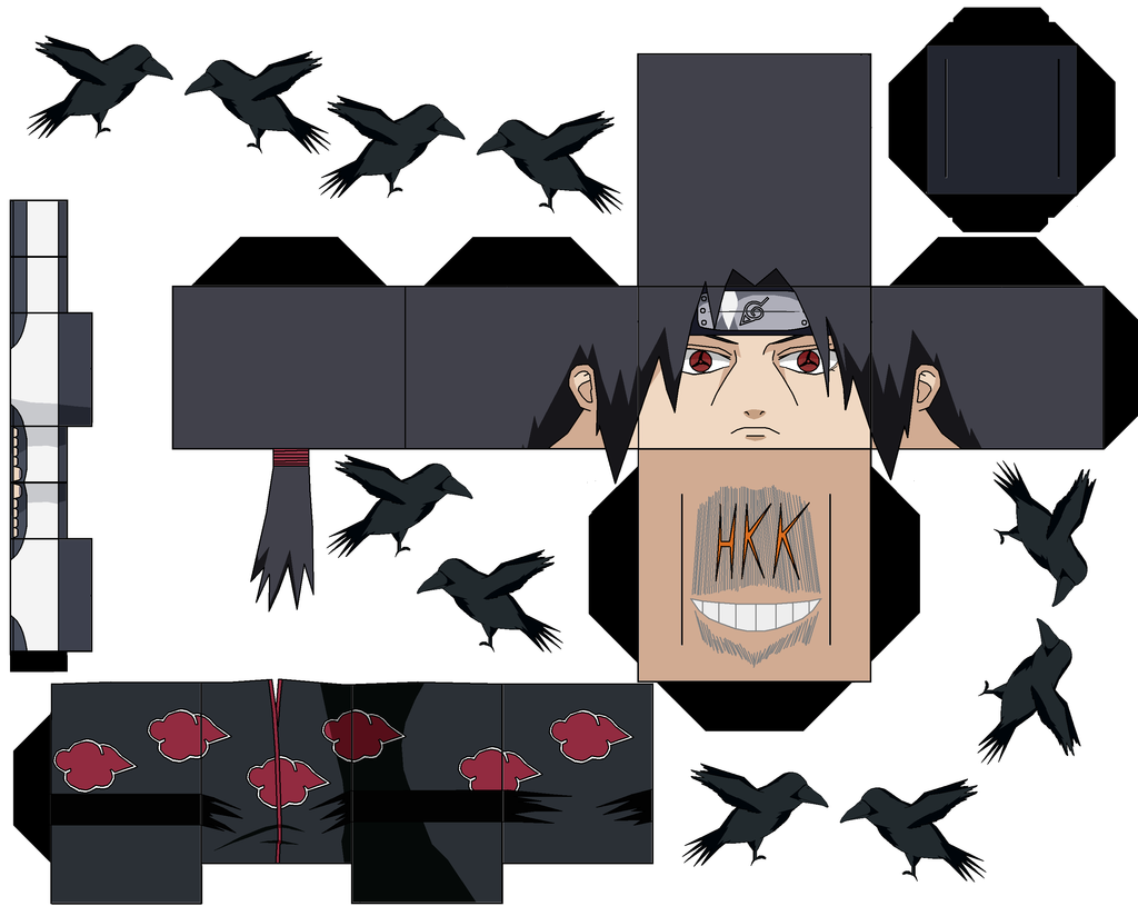 Itachi Uchira - CASA DO PAPERCRAFT