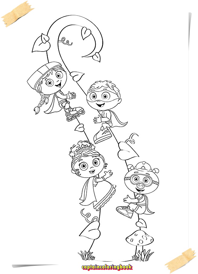 Super Why Wonder Red Coloring Pages Coloring Pages