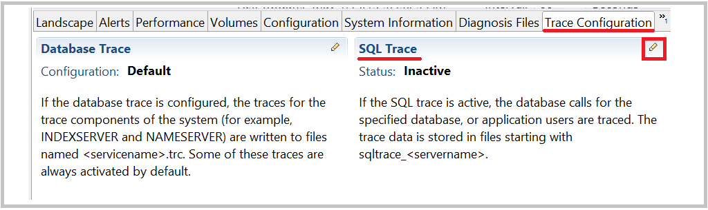 Hana Tutorials How To Capture Sql Trace In Sap Hana