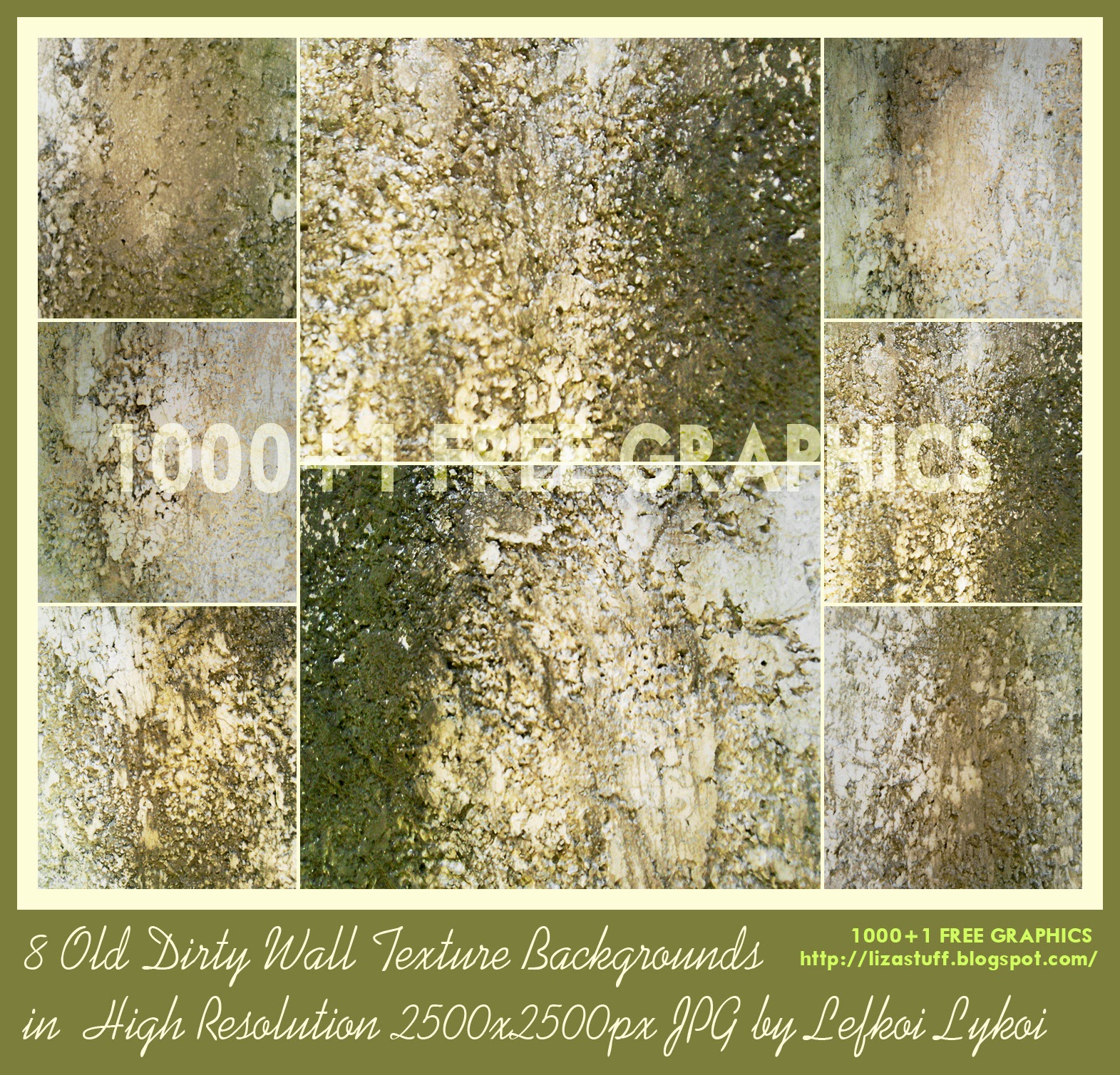 8 Old Dirty Wall Texture Backgrounds in High Resolution 2500x2500px JPG ...