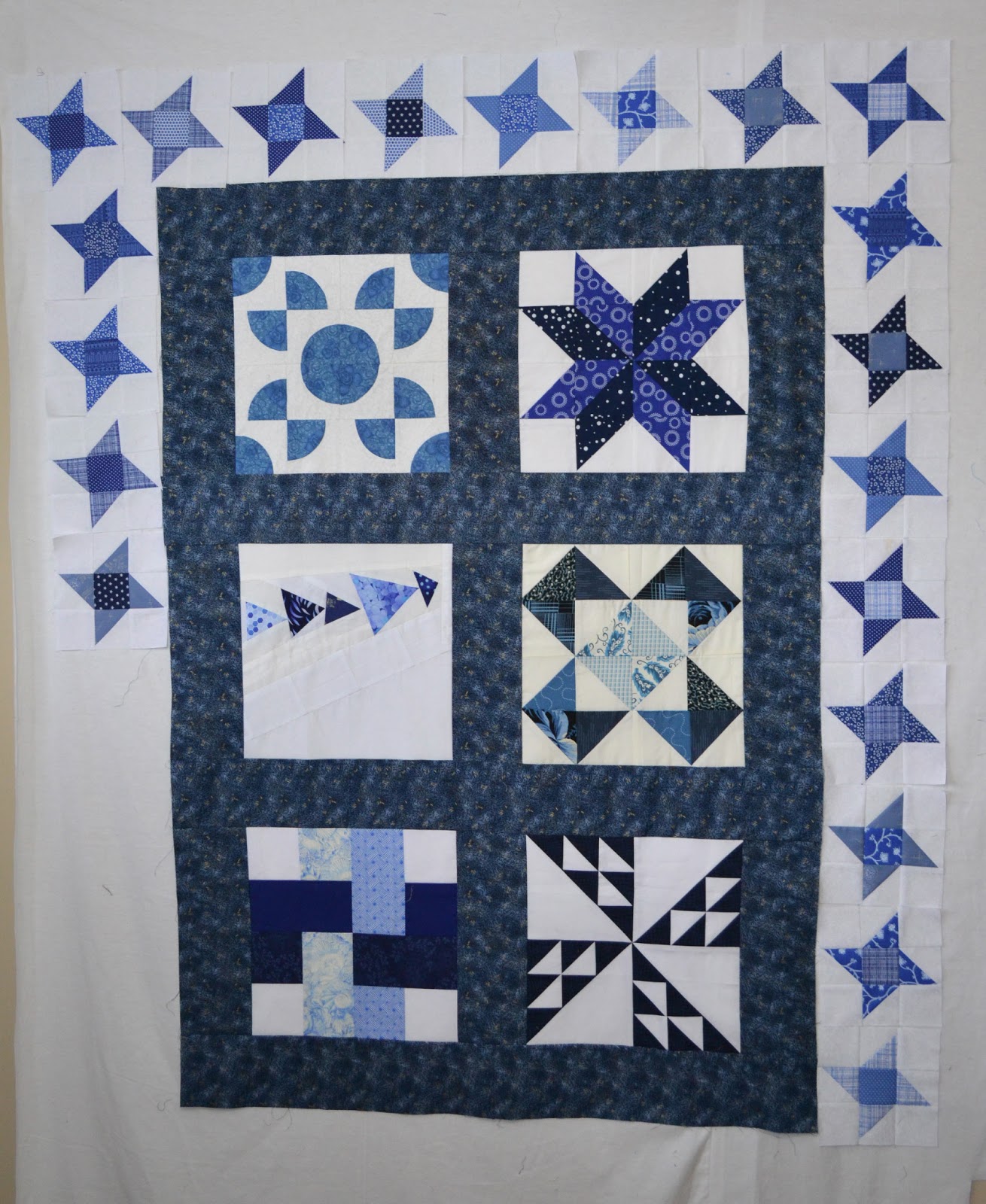 3x6 Sampler Blocks in Blue & White