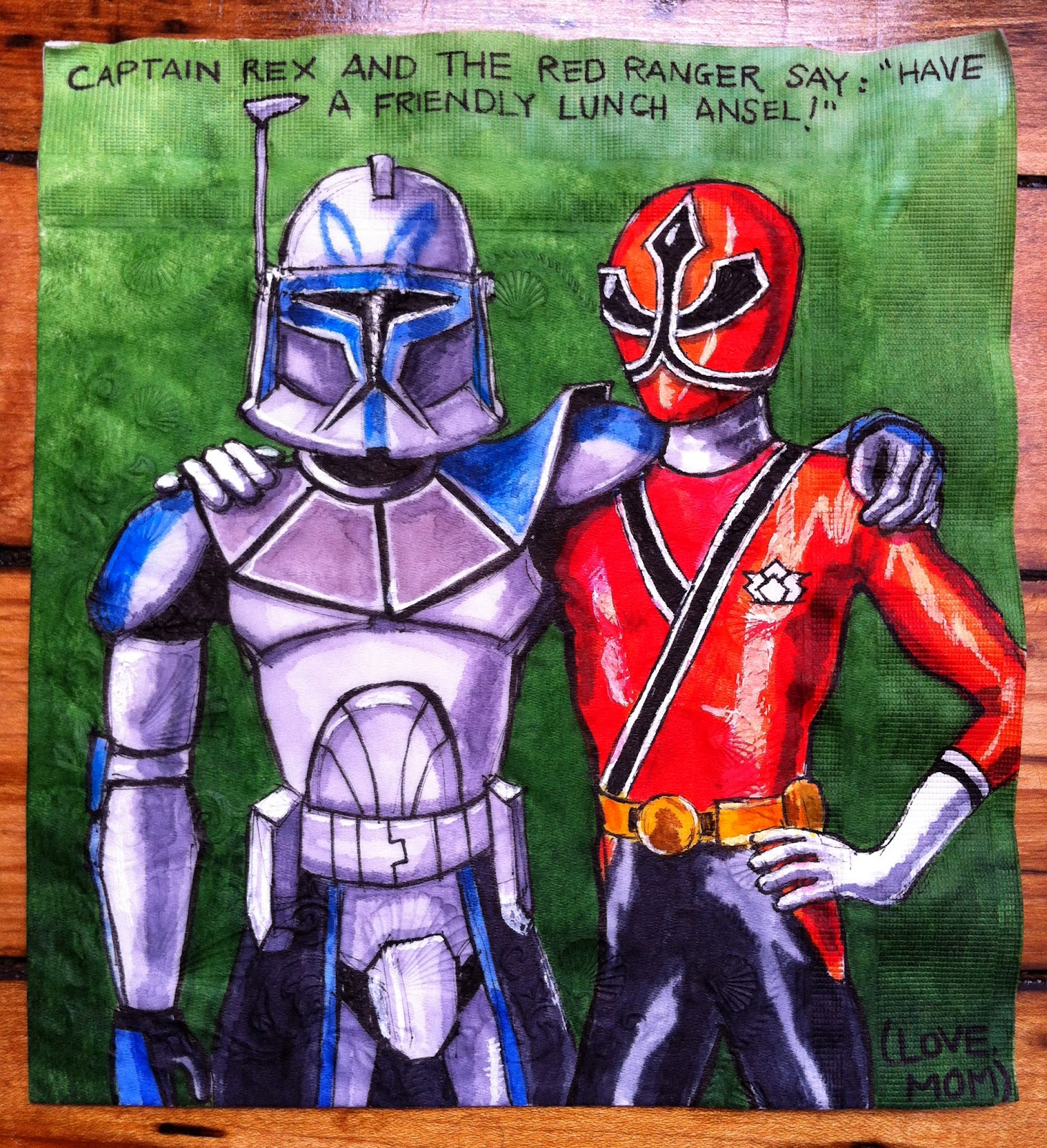 Daily Napkins: Captain Rex and the Red Ranger from Power Rangers ...