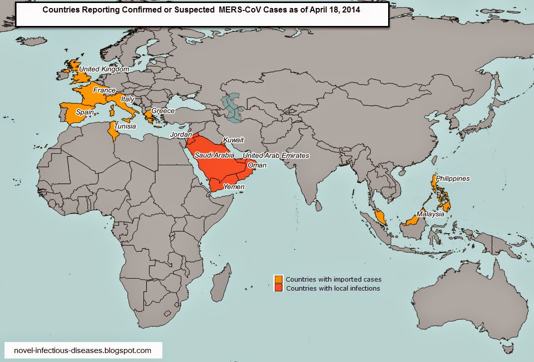 NOVEL INFECTIOUS DISEASES: World Map of Countries with Confirmed or ...