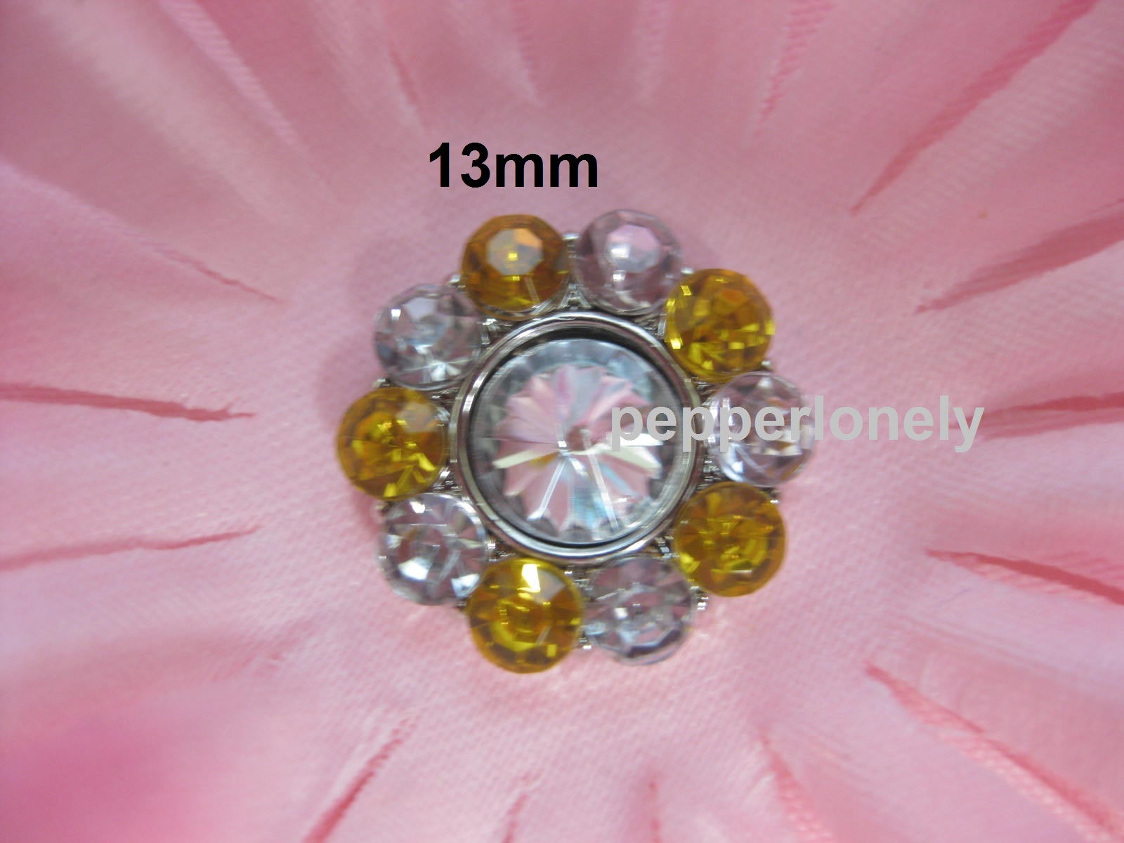 PepperLonely: Acrylic Rhinestone Buttons With Shank For Flower Center ...