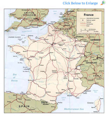france: Map of France on Western Europe Pictures