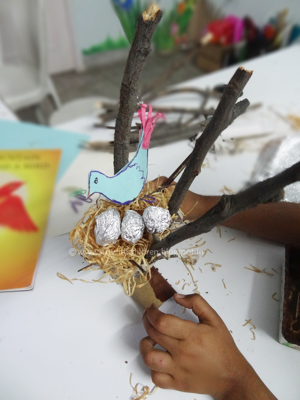 Storytime crafts - A bird's nest