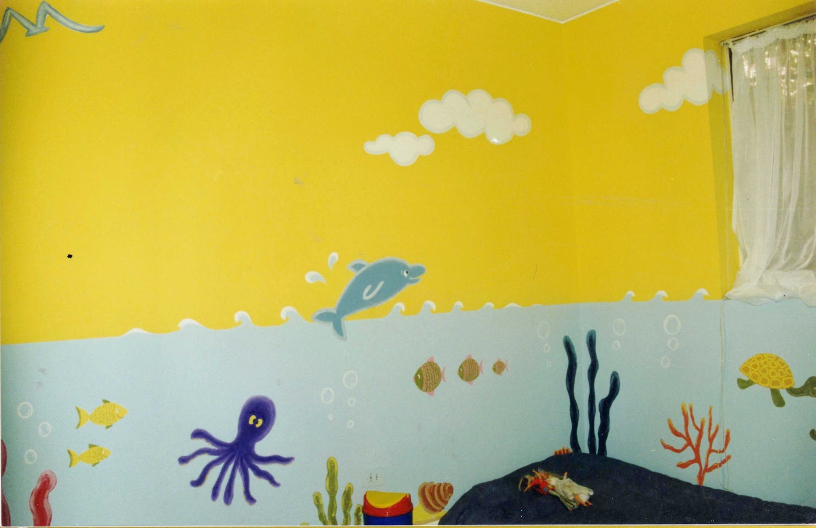 Murales Infantiles: Mural infantil fondo marino