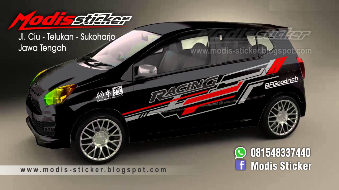18+ Contoh Cutting Sticker Mobil Ayla
