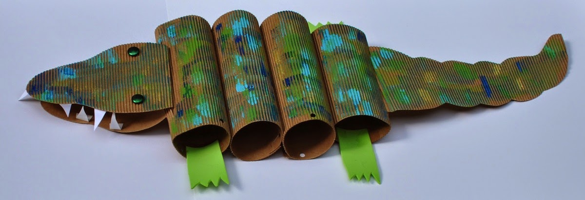 Art with Kids: Cardboard Crocodiles