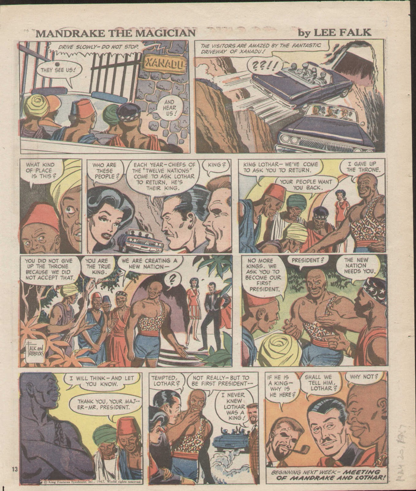 The Lost WORLD: Comic #75 : The Meeting of Mandrake and Lothar(S101)