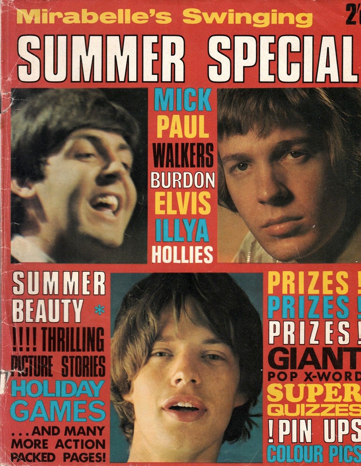 Vintage Beatles magazine covers
